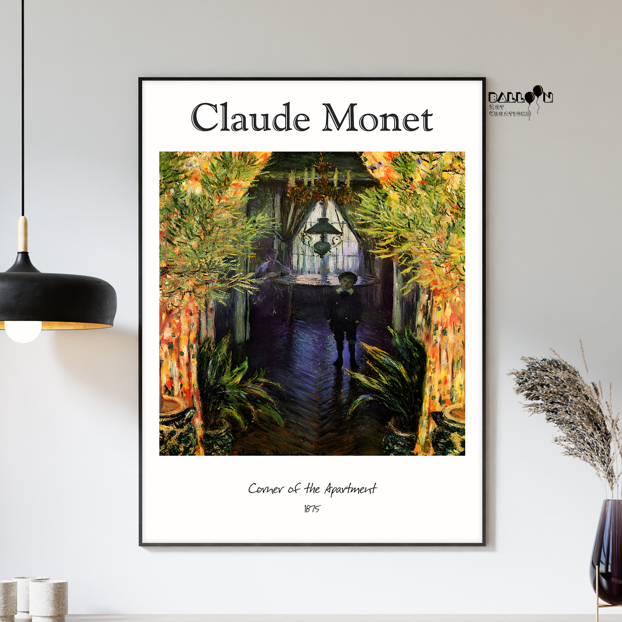 Claude Monet, Corner of the Apartment, 1875, Claude Monet Print ...