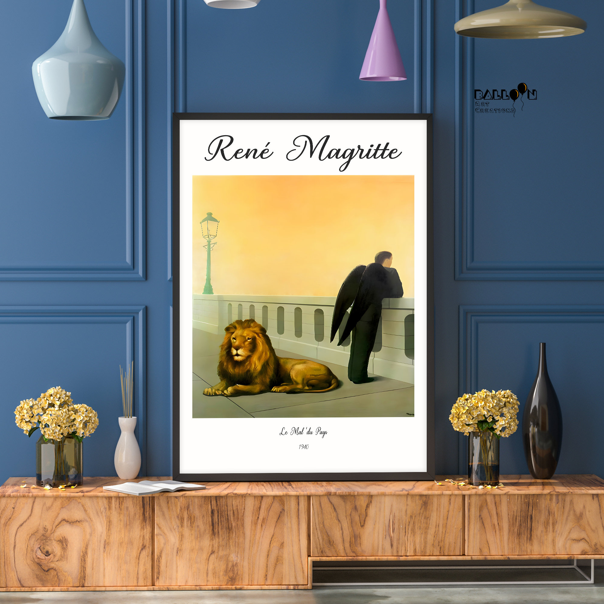 Rene Magritte, Le Mal 'du Pays, 1940, Rene Magritte Poster, Surrealism ...