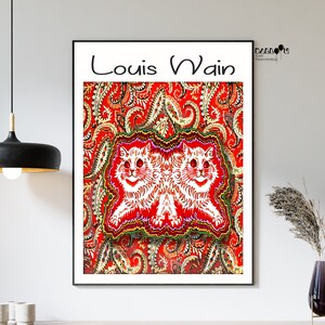Louis Wain, Louis Wain Cat Poster, Illustration Poster, Animal Print ...