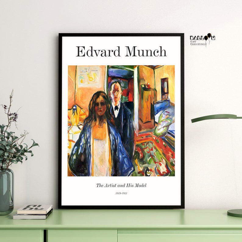 Edvard Munch, the Artist and His Model, 1919-1921, Edvard Munch Wall ...