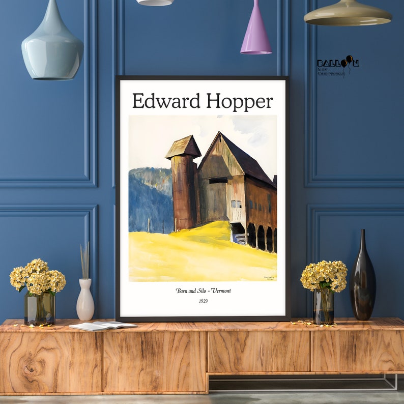 Edward Hopper, Barn and Silo-vermont, 1929, Edward Hopper Wall Poster ...