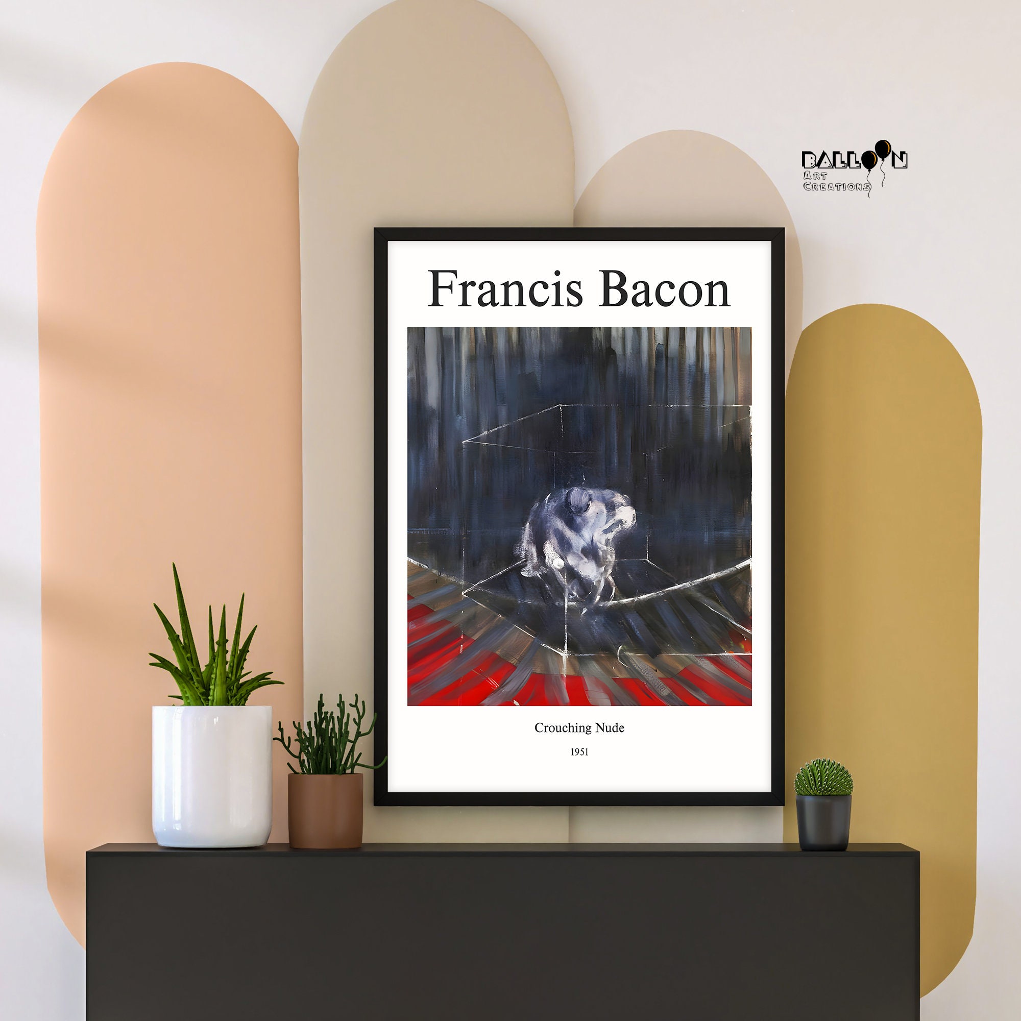 Francis Bacon, Crouching Nude, 1951, Francis Bacon Poster, Modern Wall ...