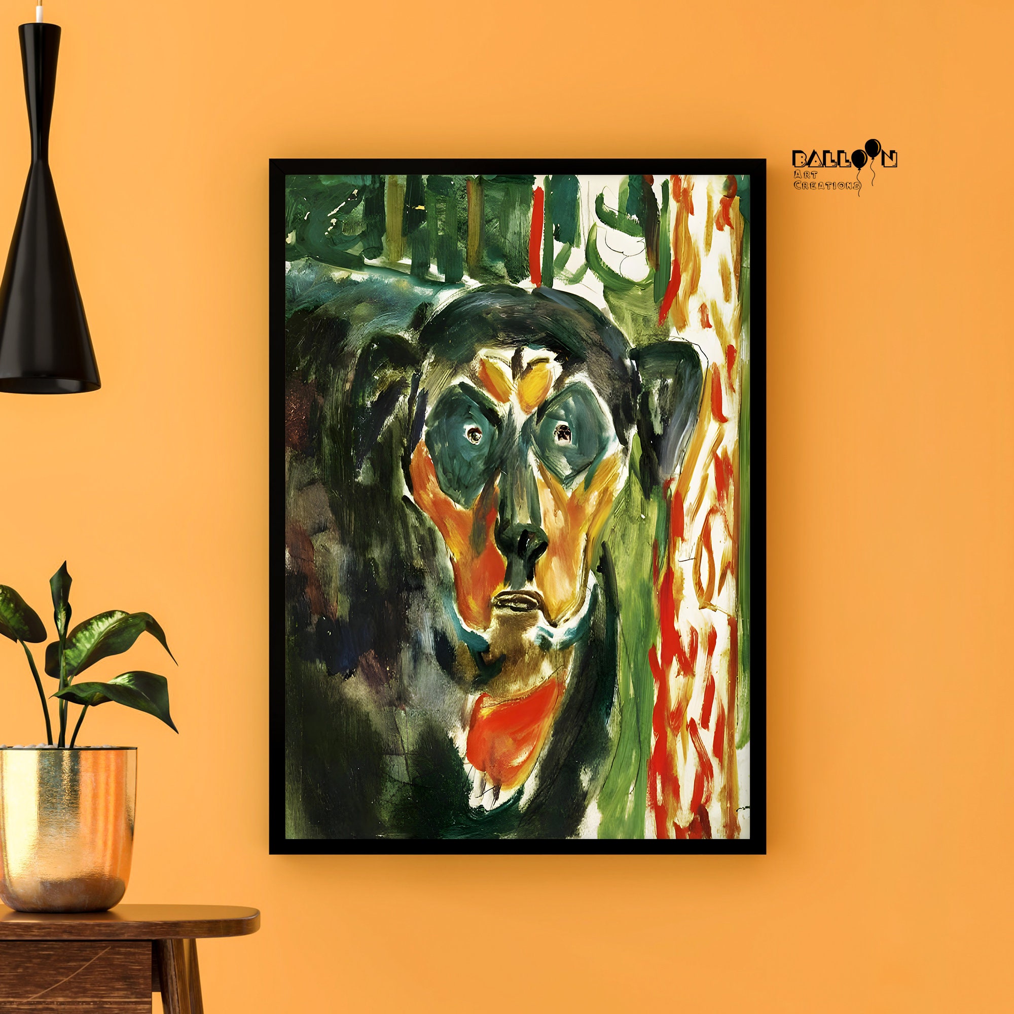 Edvard Munch, Head of a Dog, 1930, Edvard Munch Print, Portrait Art ...