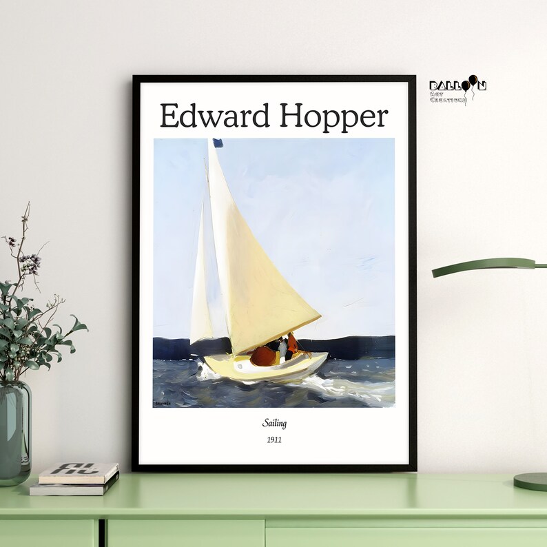 Edward Hopper, Sailing, 1911, Edward Hopper Poster, Realism Art, Sea ...