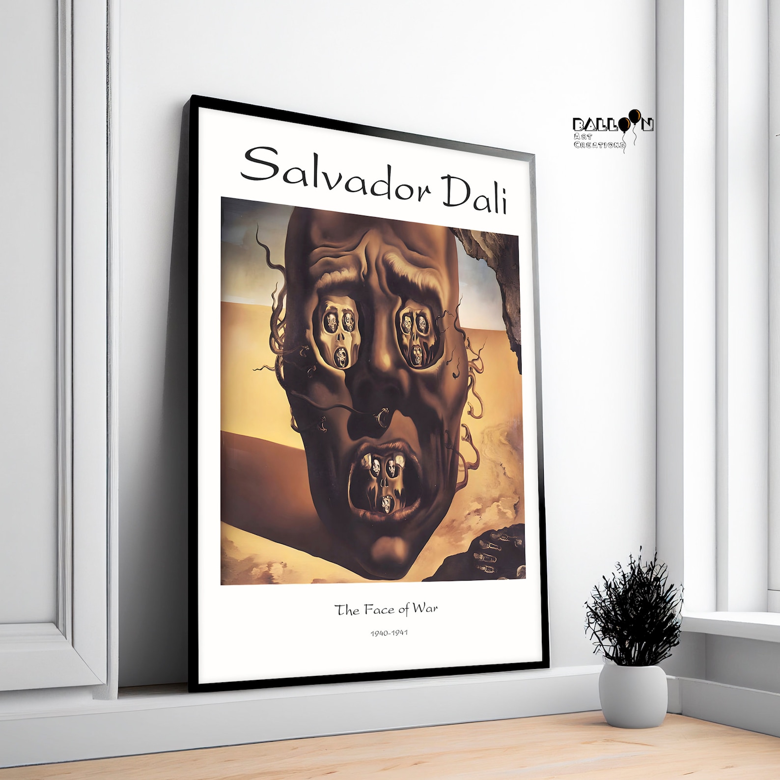 Salvador Dali, the Face of War, 1940-1941, Salvador Dali Print, Dali ...