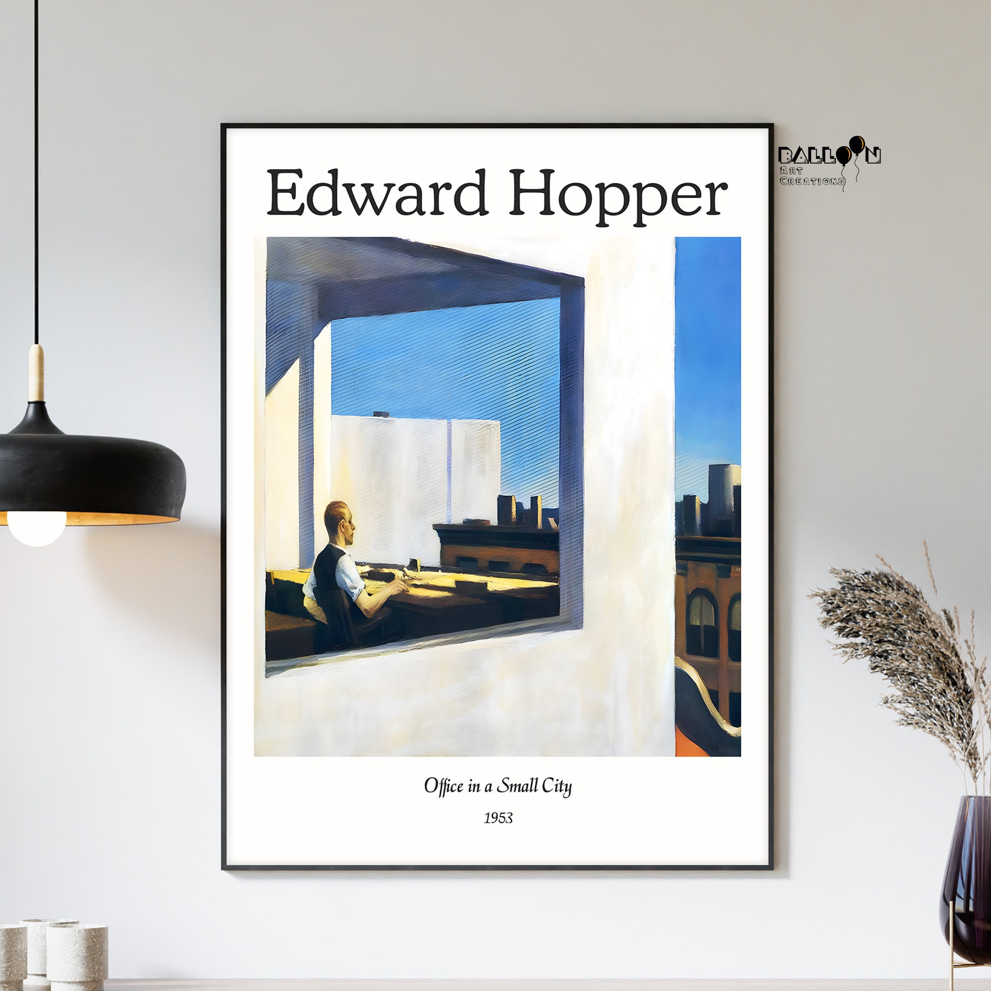 Edward Hopper, Office in a Small City, 1953, Edward Hopper Poster ...