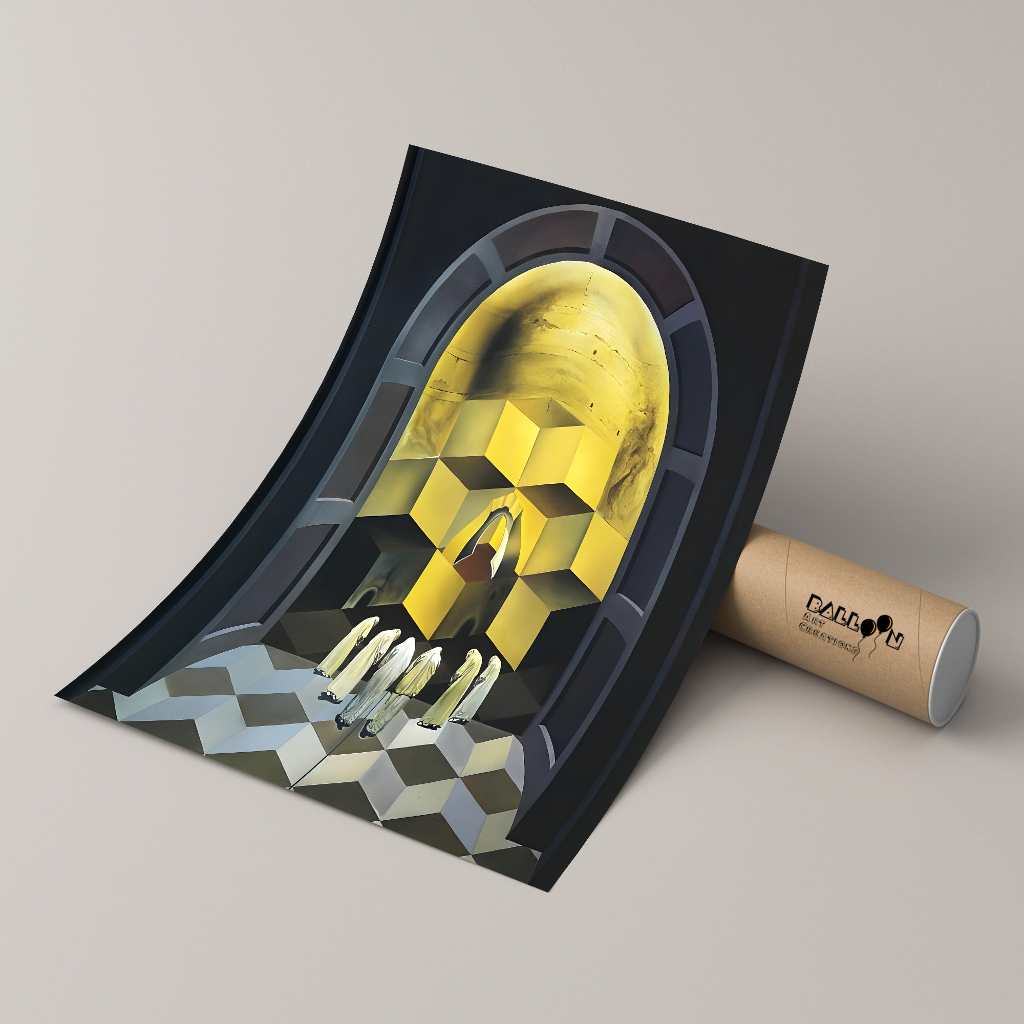 Salvador Dali, Skull of Zurbaran, 1956, Salvador Dali Poster, Portrait ...