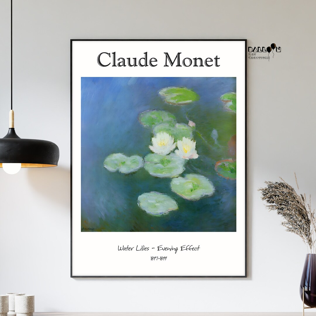 Claude Monet, Water Lilies-evening Effect, 1897-1899, Claude Monet ...