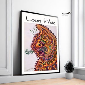 Louis Wain, Louis Wain Cat Poster, Classic Art Print, Home Wall Art ...