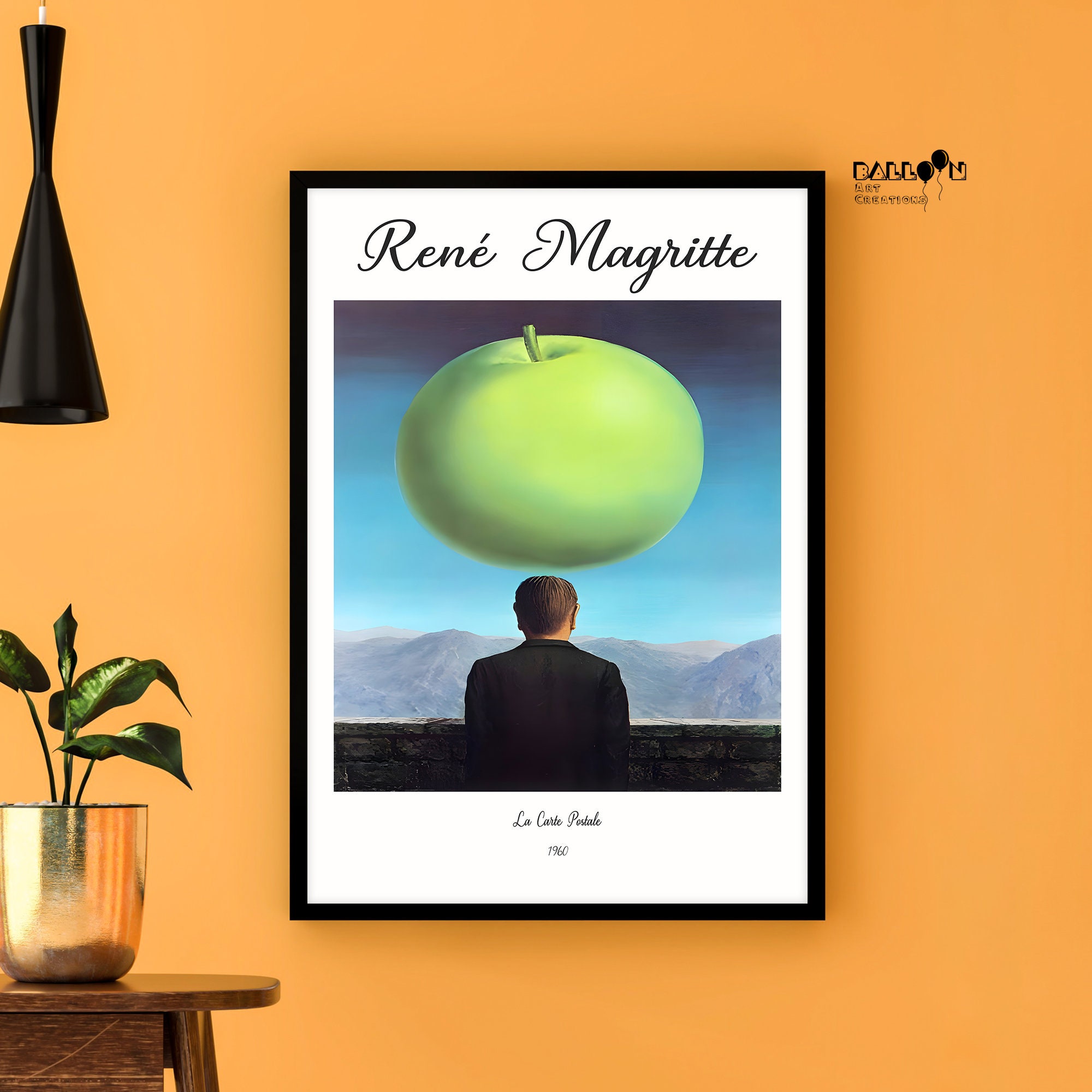 Rene Magritte, La Carte Postale, 1960, Rene Magritte Poster, Wall Decor ...