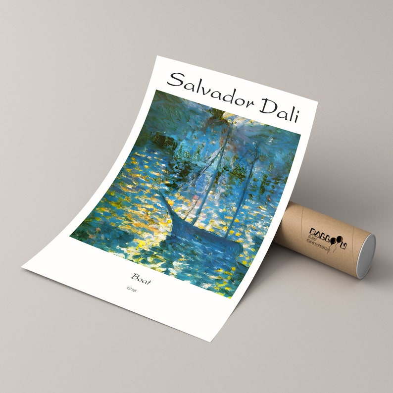 Salvador Dali, Boat, 1918, Salvador Dali Print, Dali Exhibiton Poster ...