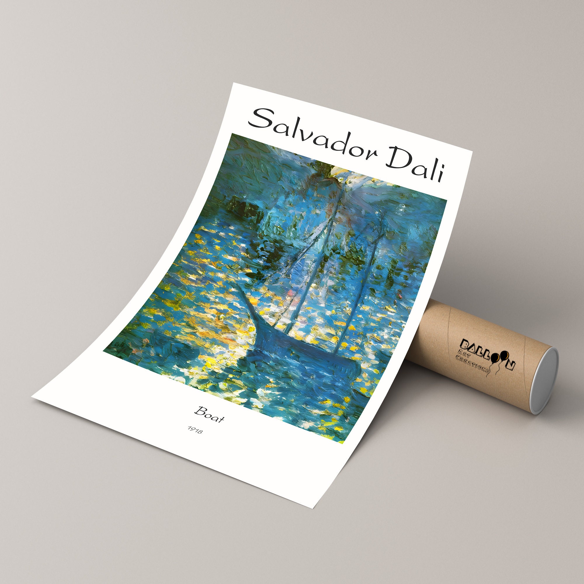 Salvador Dali, Boat, 1918, Salvador Dali Print, Dali Exhibiton Poster ...