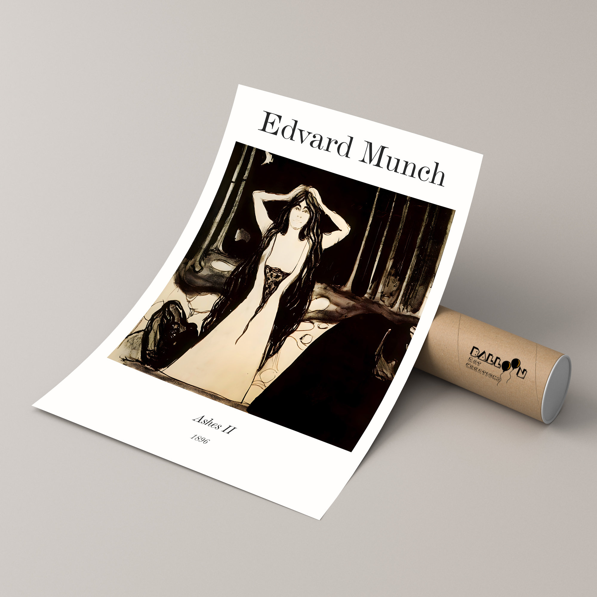 Edvard Munch, Ashes II, 1896, Edvard Munch Poster, Munch Wall Poster ...