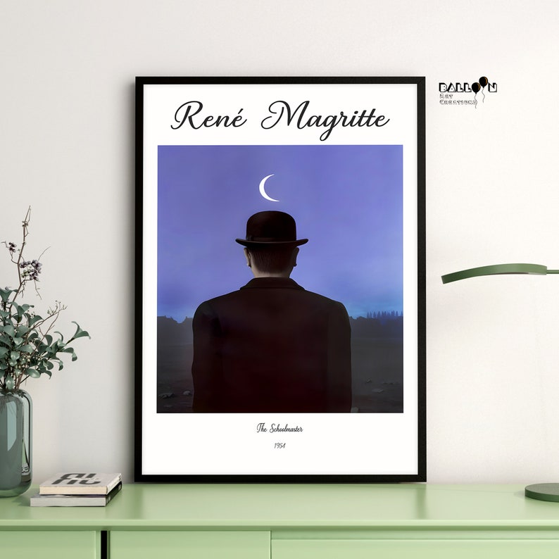 Rene Magritte, the Schoolmaster, 1954, Magritte Wall Poster, Landscape ...