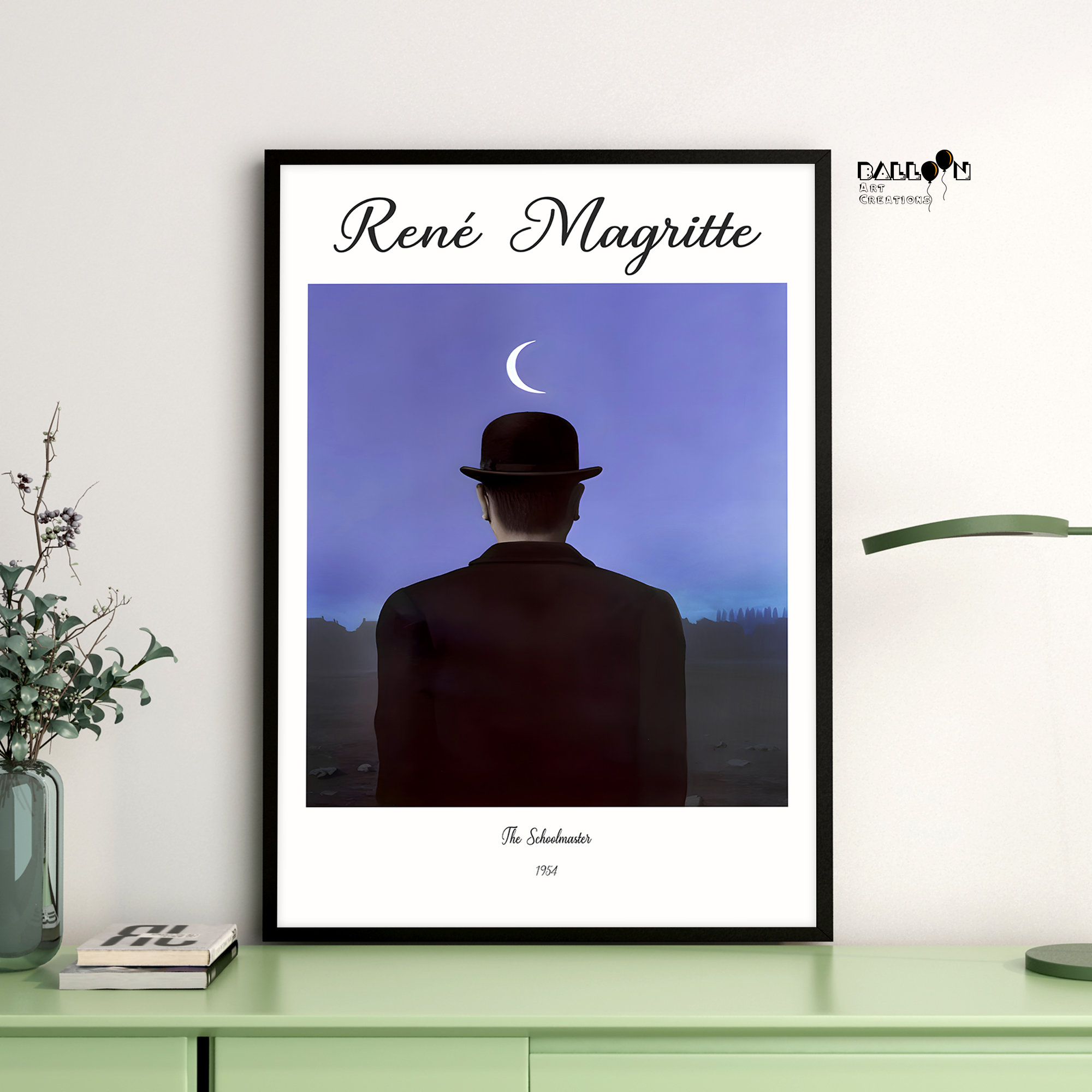 Rene Magritte, the Schoolmaster, 1954, Magritte Wall Poster, Landscape ...