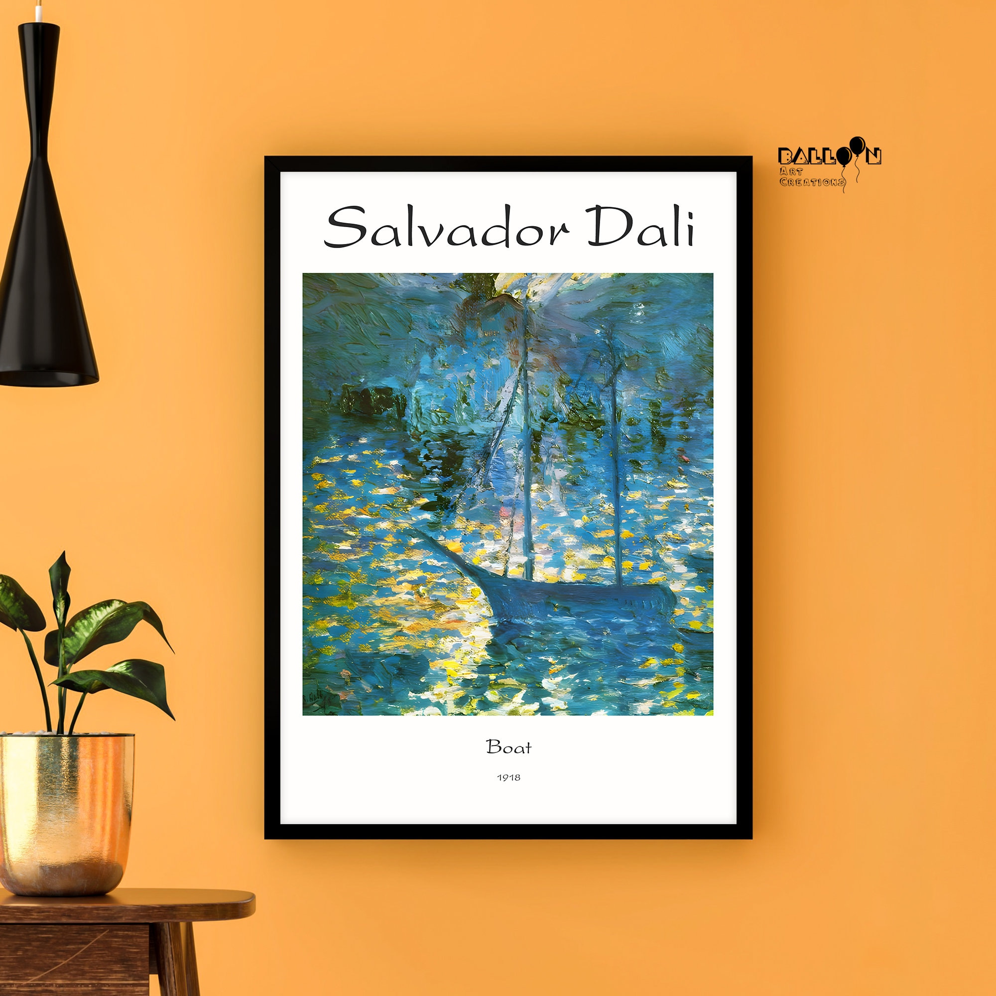 Salvador Dali, Boat, 1918, Salvador Dali Print, Dali Exhibiton Poster ...