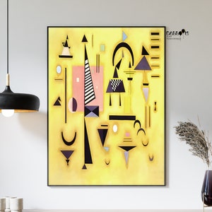 Wassily Kandinsky, Decisive Pink, 1932, Kandinsky Poster, Expressionist ...