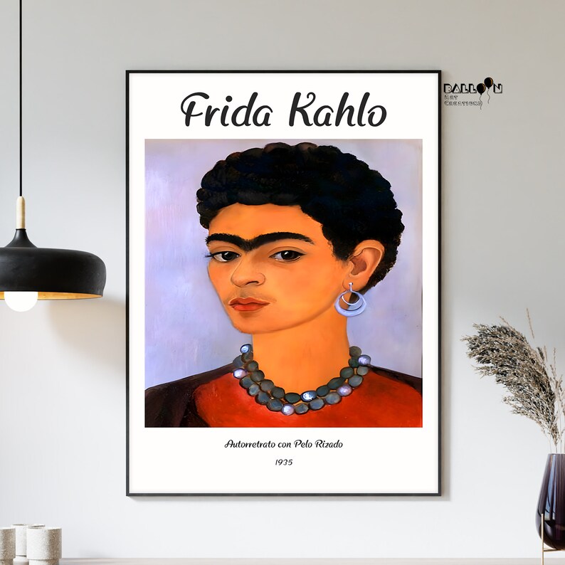 Frida Kahlo, Autorretrato Con Pelo Rizado, 1935, Frida Kahlo Poster ...