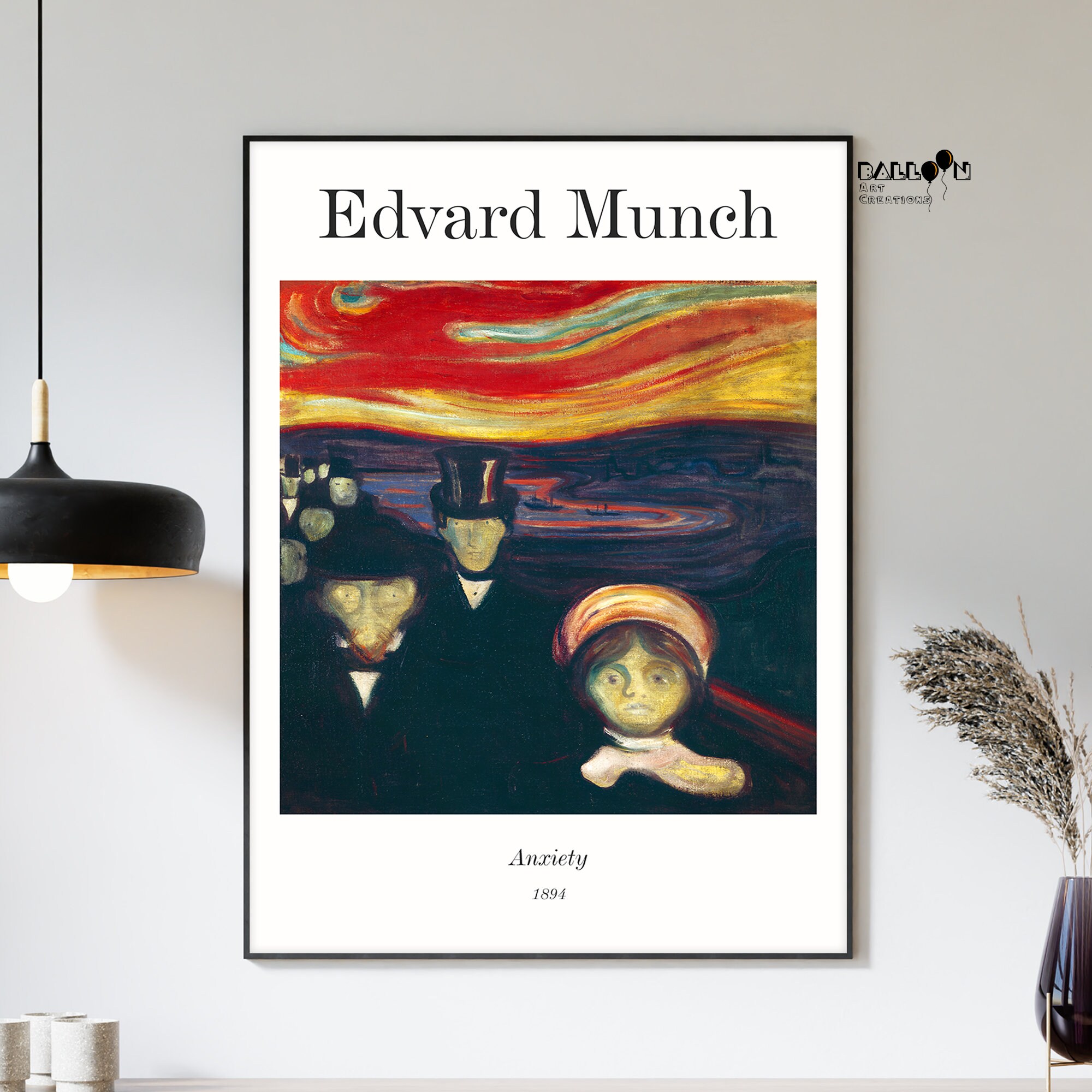 Edvard Munch, Anxiety, 1894, Edvard Munch Poster, Exhibition Poster ...