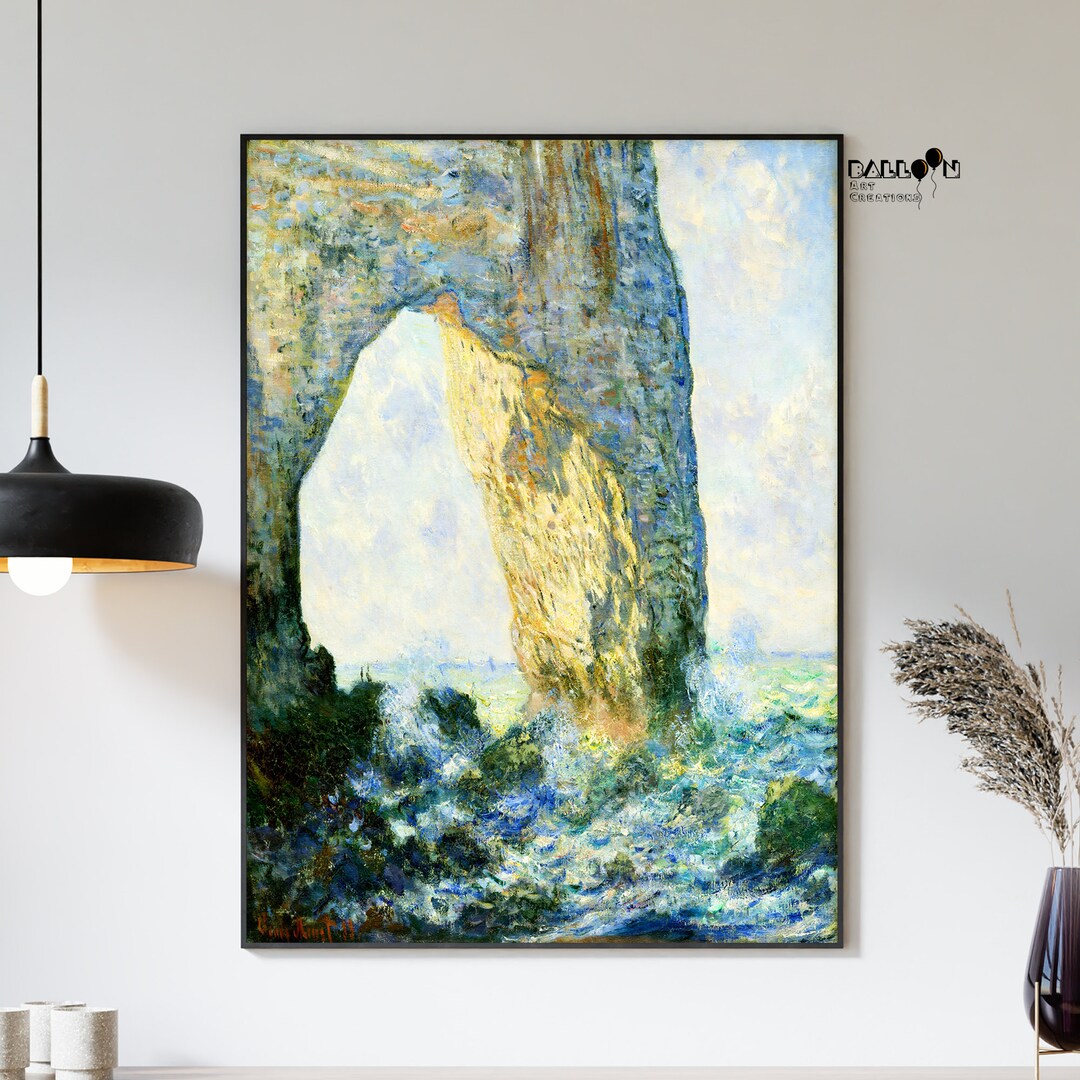 Claude Monet, the Manneport-rock Arch West of Etretat, 1883, Claude ...