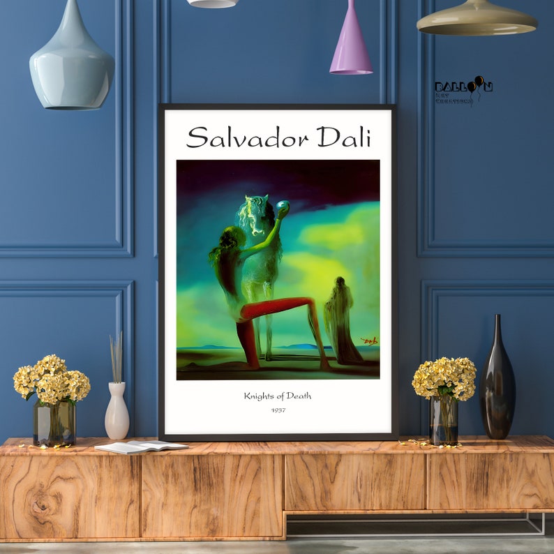 Salvador Dali, Knights of Death, 1937, Salvador Dali Poster, Dali ...