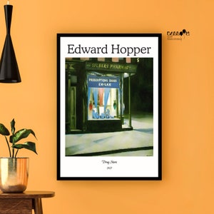 Edward Hopper, Drug Store, 1927, Edward Hopper Poster, Modern Wall Art ...