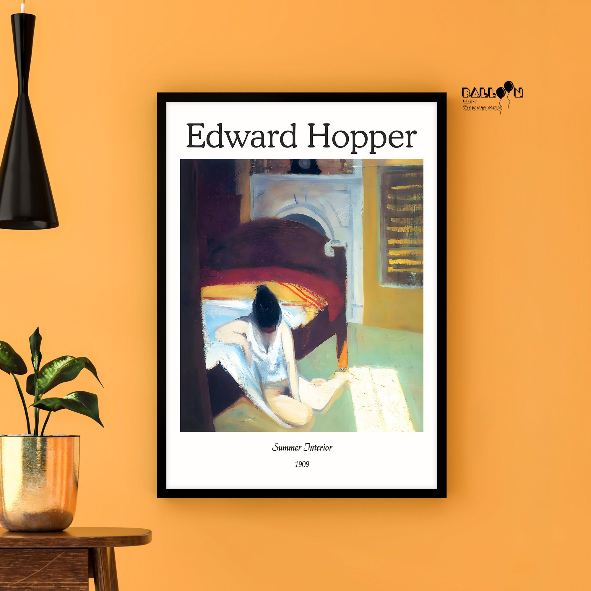 Edward Hopper, Summer Interior, 1909, Edward Hopper Poster, Home Wall ...