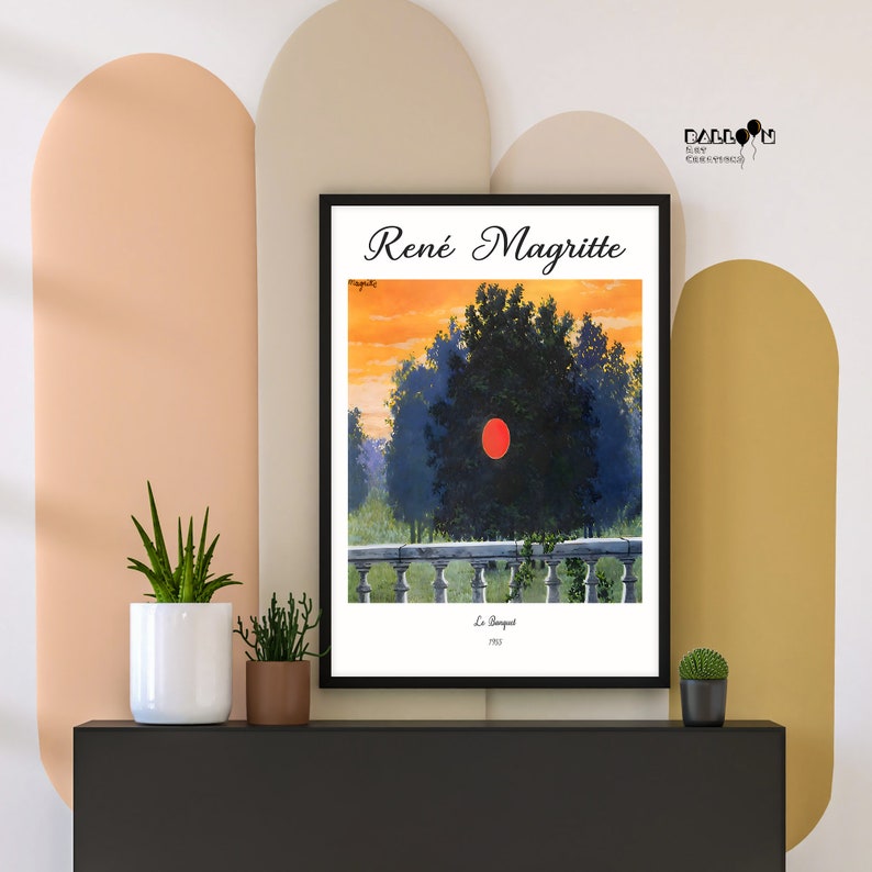 Rene Magritte, Le Banquet, 1955, Rene Magritte Poster, Portrait Poster ...