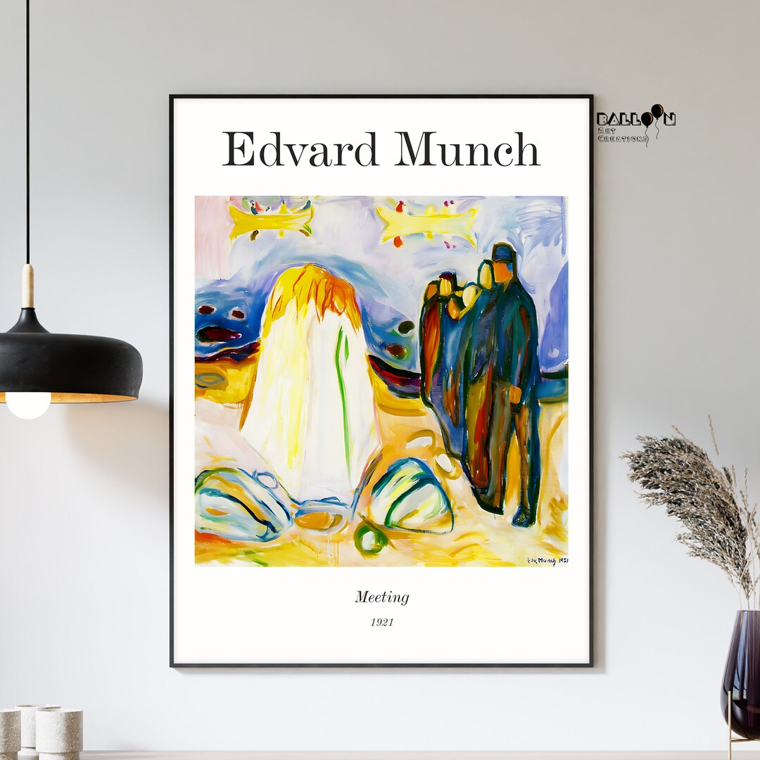 Edvard Munch, Meeting, 1921, Portrait Art, Edvard Munch Poster, Wall ...