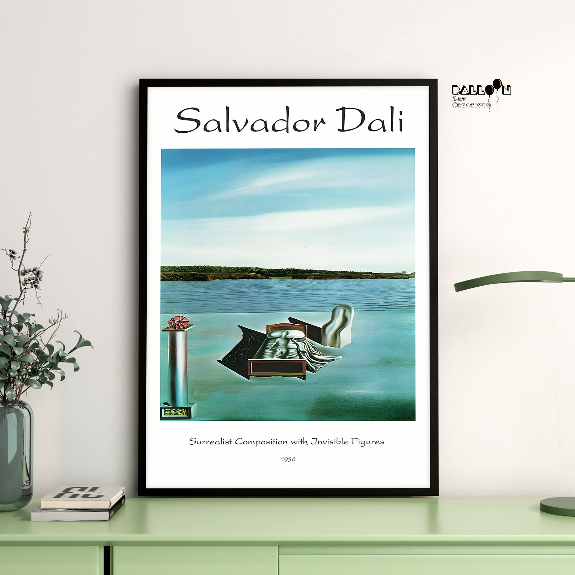 Salvador Dali, Surrealist Composition With Invisible Figures, 1936 ...