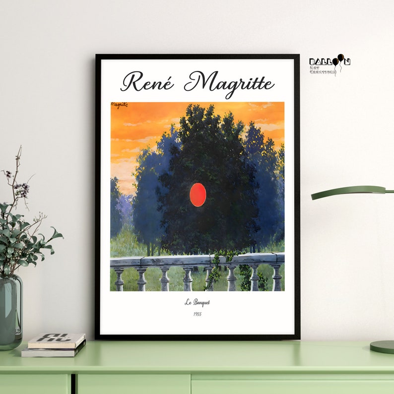 Rene Magritte, Le Banquet, 1955, Rene Magritte Poster, Portrait Poster ...