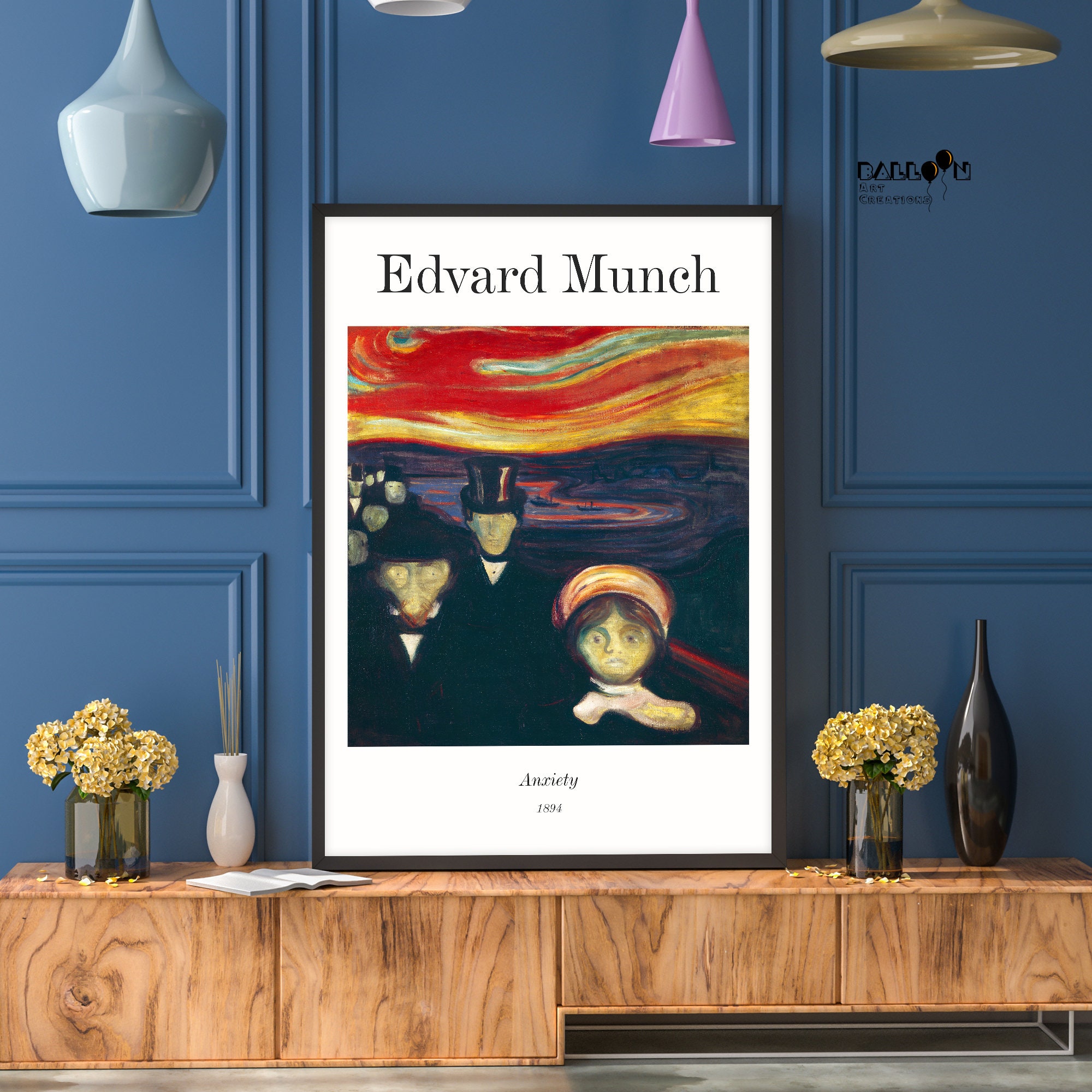 Edvard Munch, Anxiety, 1894, Edvard Munch Poster, Exhibition Poster ...