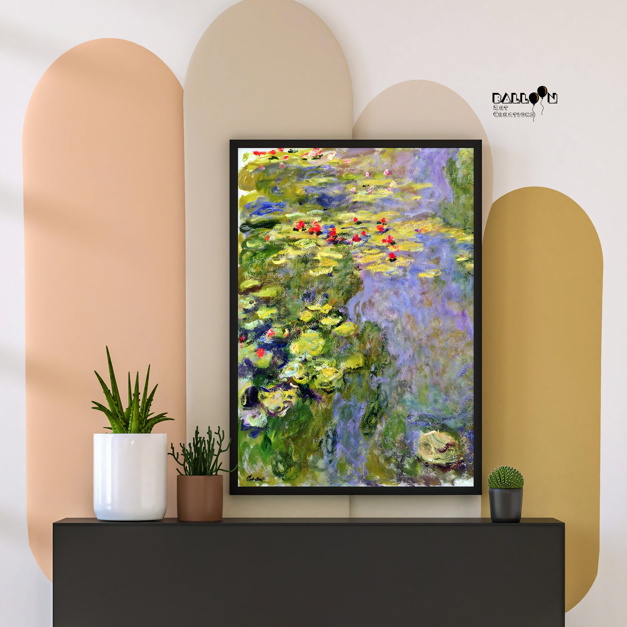 Claude Monet, Water Lilies, 1919, Claude Monet Poster, Sea Print, Wall ...