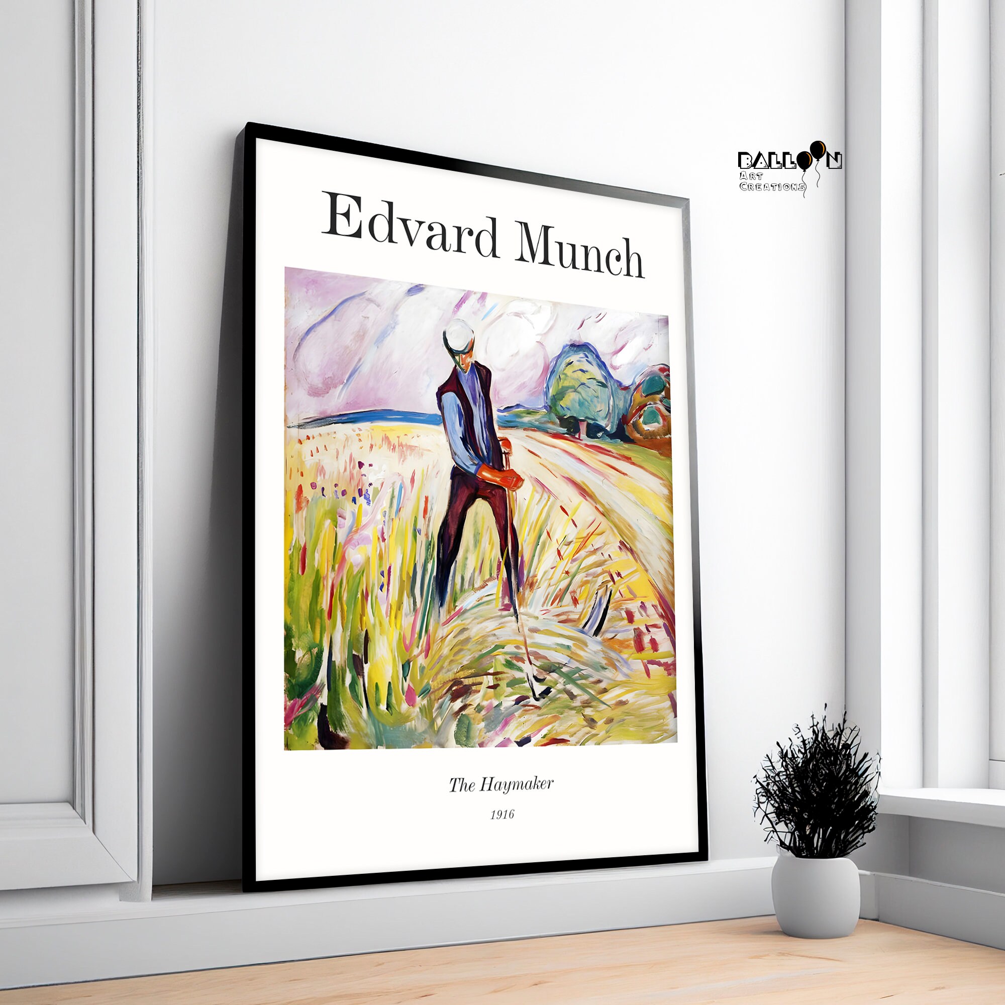 Edvard Munch, the Haymaker, 1916, Landscape Poster, Expressionism Art ...