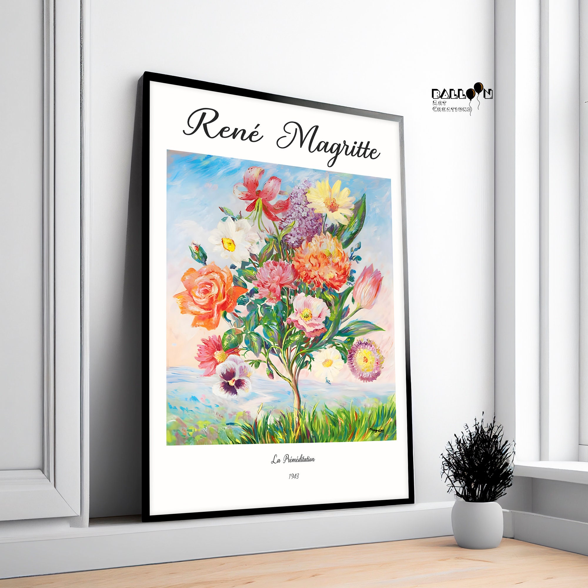 Rene Magritte, La Préméditation, 1943, Rene Magritte Print, Portrait ...