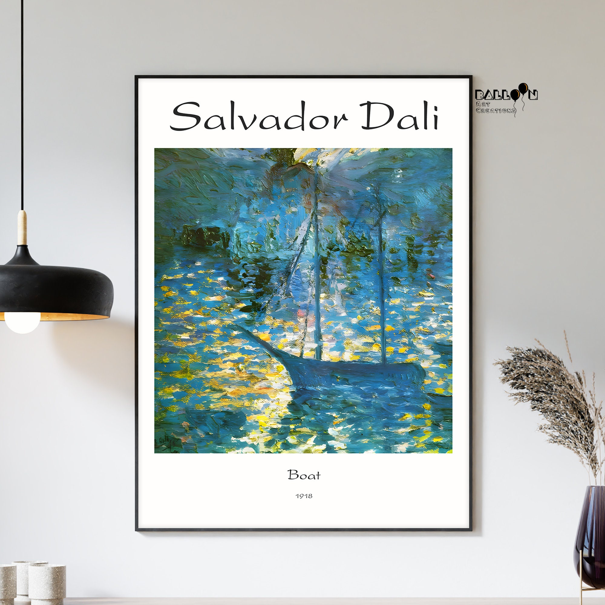 Salvador Dali, Boat, 1918, Salvador Dali Print, Dali Exhibiton Poster ...