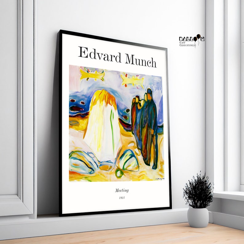 Edvard Munch, Meeting, 1921, Portrait Art, Edvard Munch Poster, Wall ...