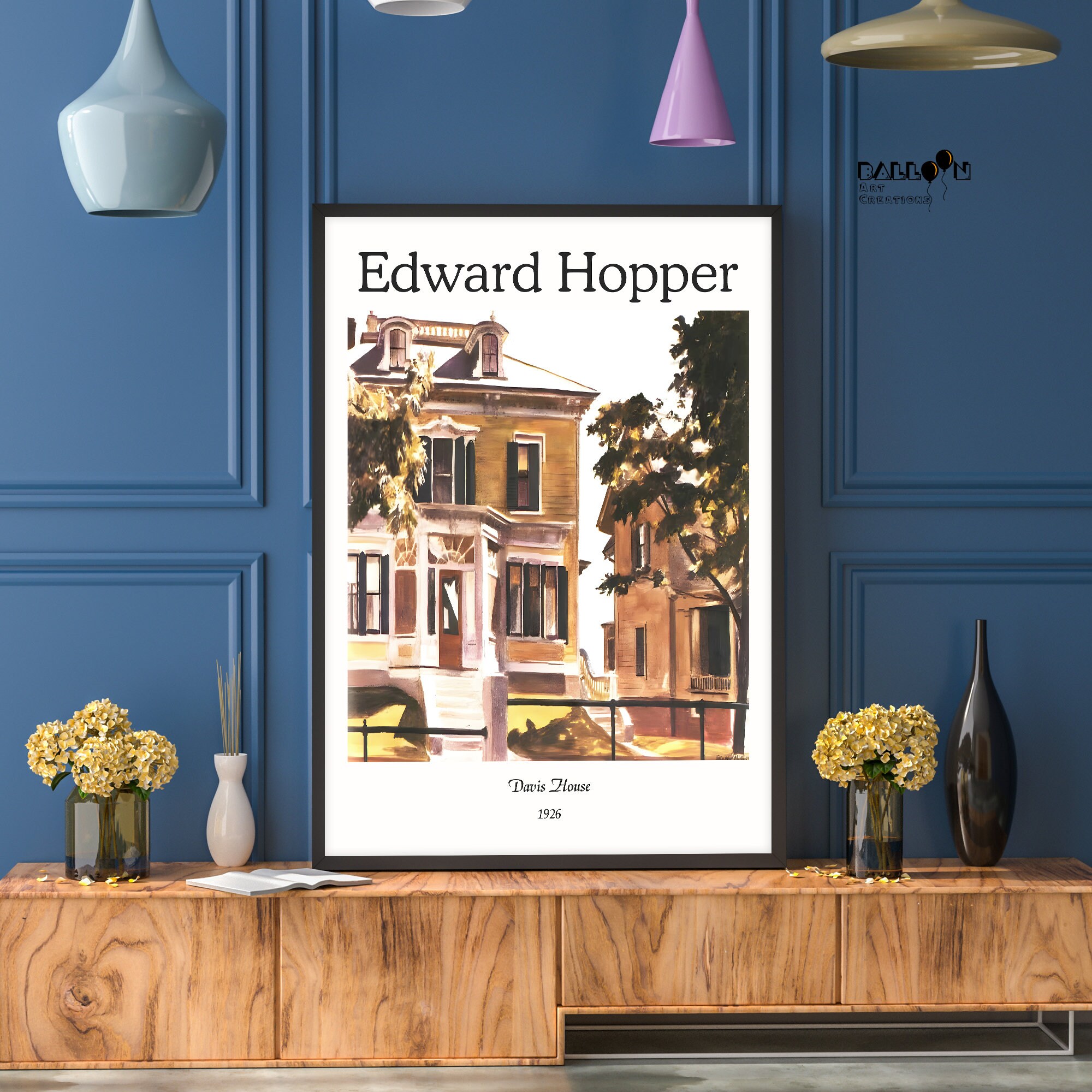 Edward Hopper, Davis House, 1926, Edward Hopper Print, Hopper Poster ...