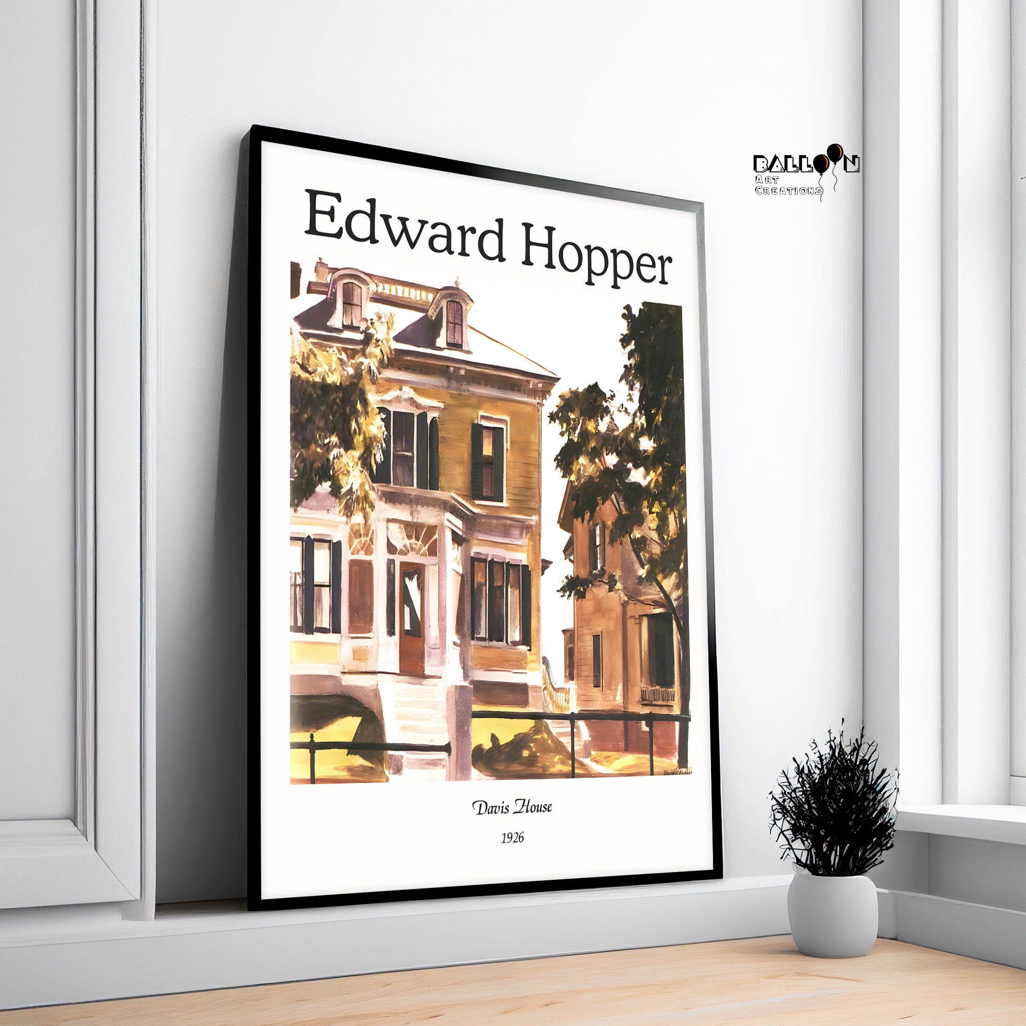 Edward Hopper, Davis House, 1926, Edward Hopper Print, Hopper Poster ...