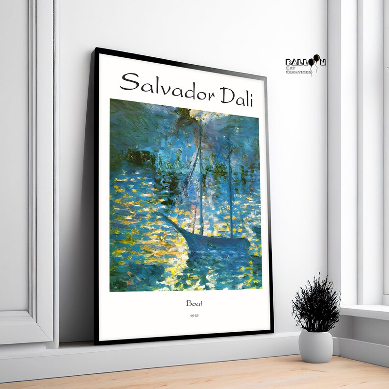Salvador Dali, Boat, 1918, Salvador Dali Print, Dali Exhibiton Poster ...