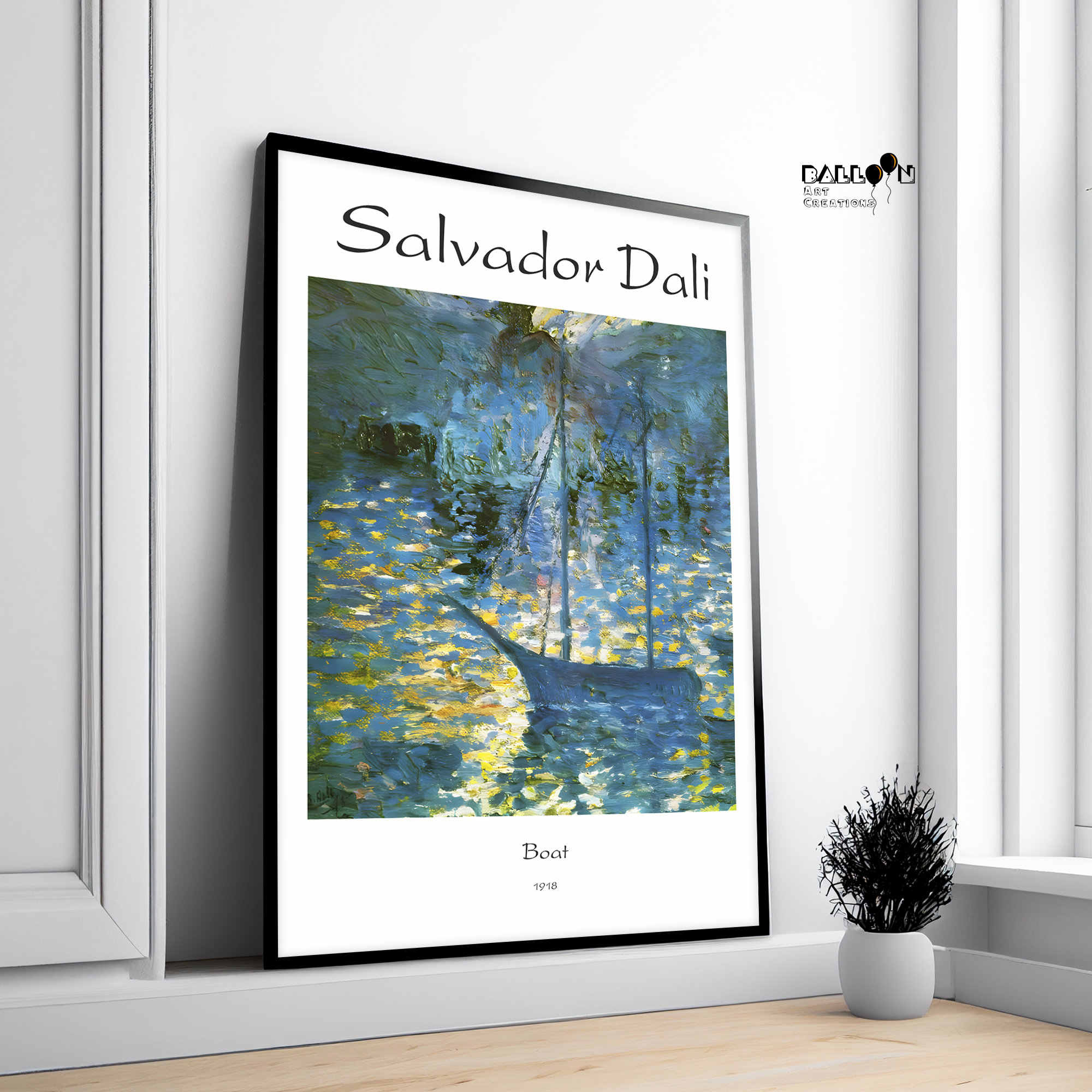 Salvador Dali, Boat, 1918, Salvador Dali Print, Dali Exhibiton Poster ...