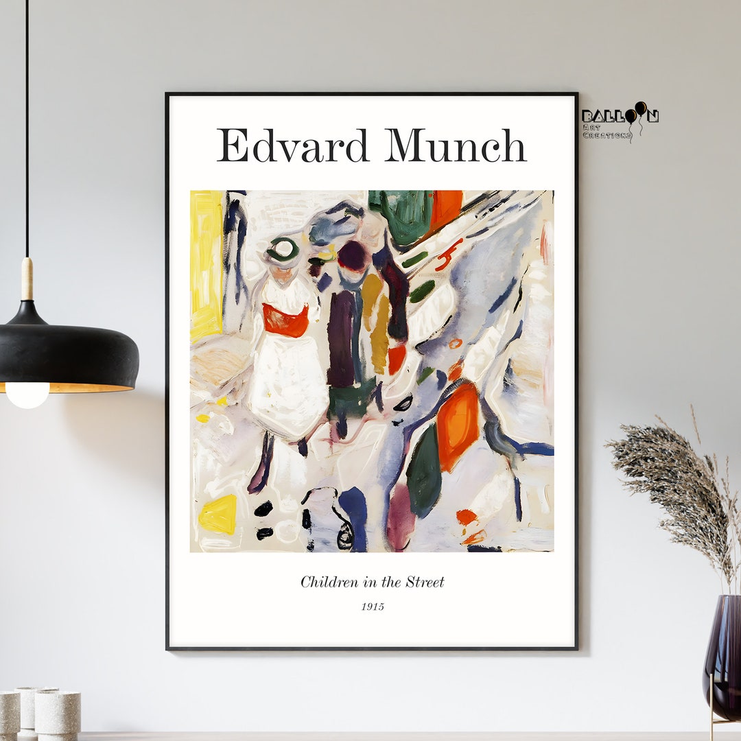 Edvard Munch, Children in the Street, 1915, Edvard Munch Poster ...
