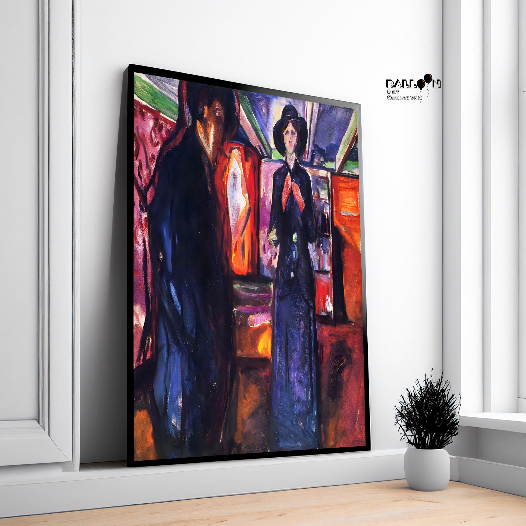 Edvard Munch, Man and Woman II, 1912-1915, Edvard Munch Poster ...