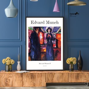 Edvard Munch, Man and Woman II, 1912-1915, Edvard Munch Wall Poster ...