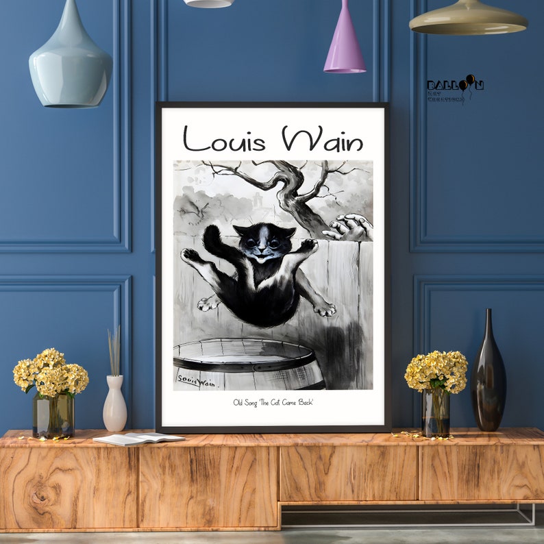 Louis Wain, Old Song 'the Cat Came Back', Louis Wain Cat Poster ...