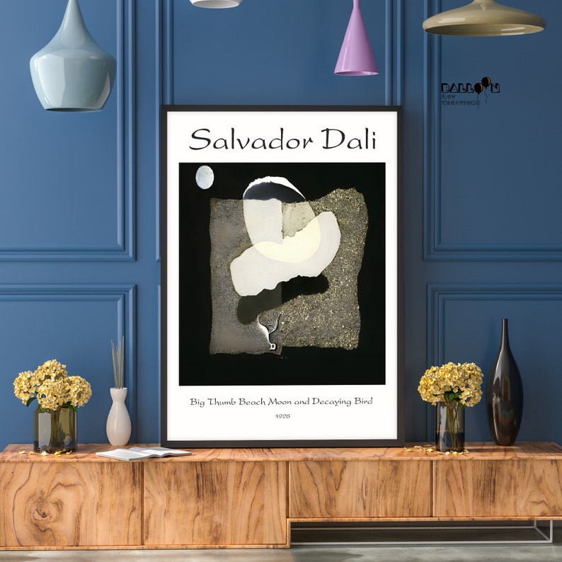 Salvador Dali, Big Thumb Beach Moon and Decaying Bird, 1928, Salvador ...