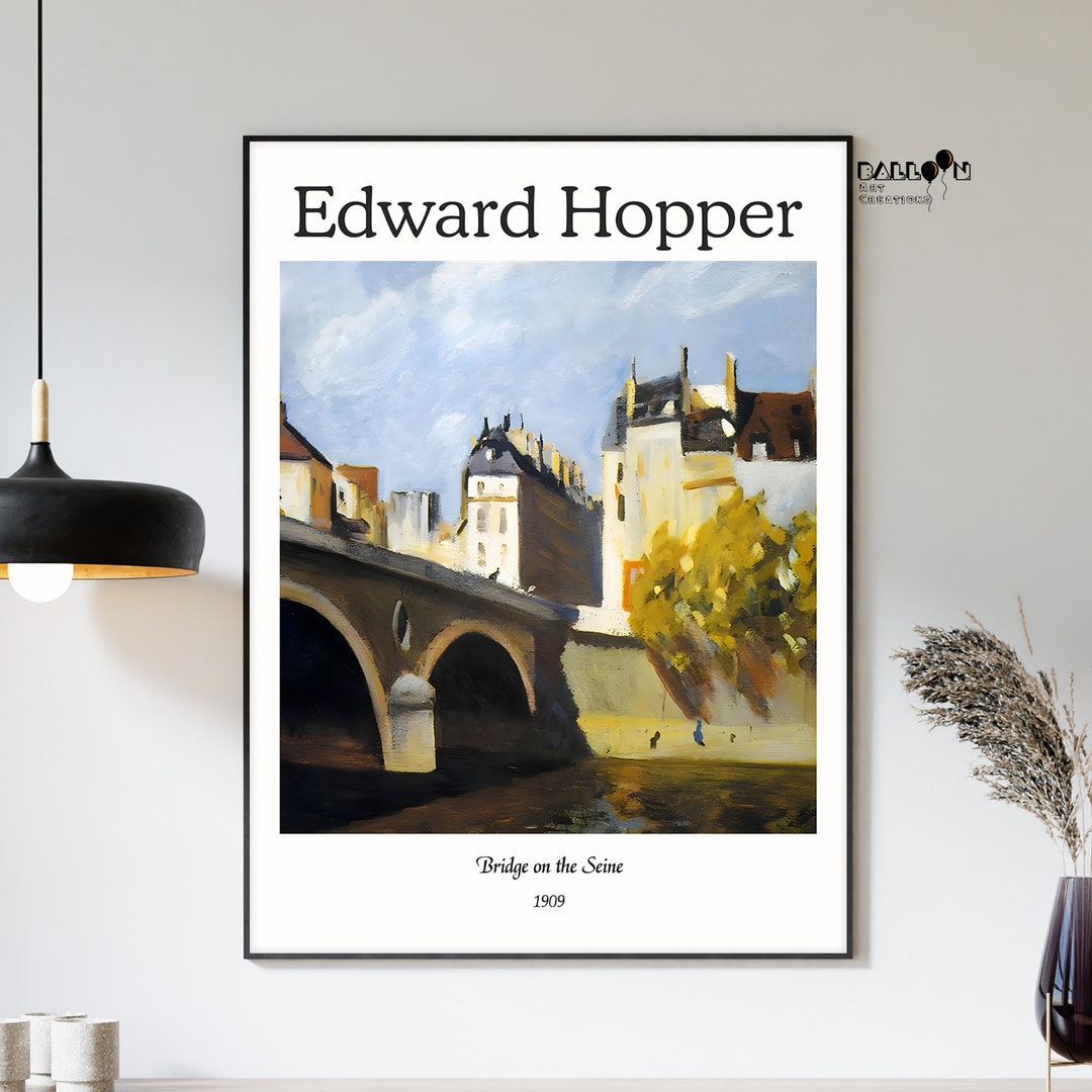 Edward Hopper, Bridge on the Seine, 1909, Edward Hopper Print, Wall Art ...