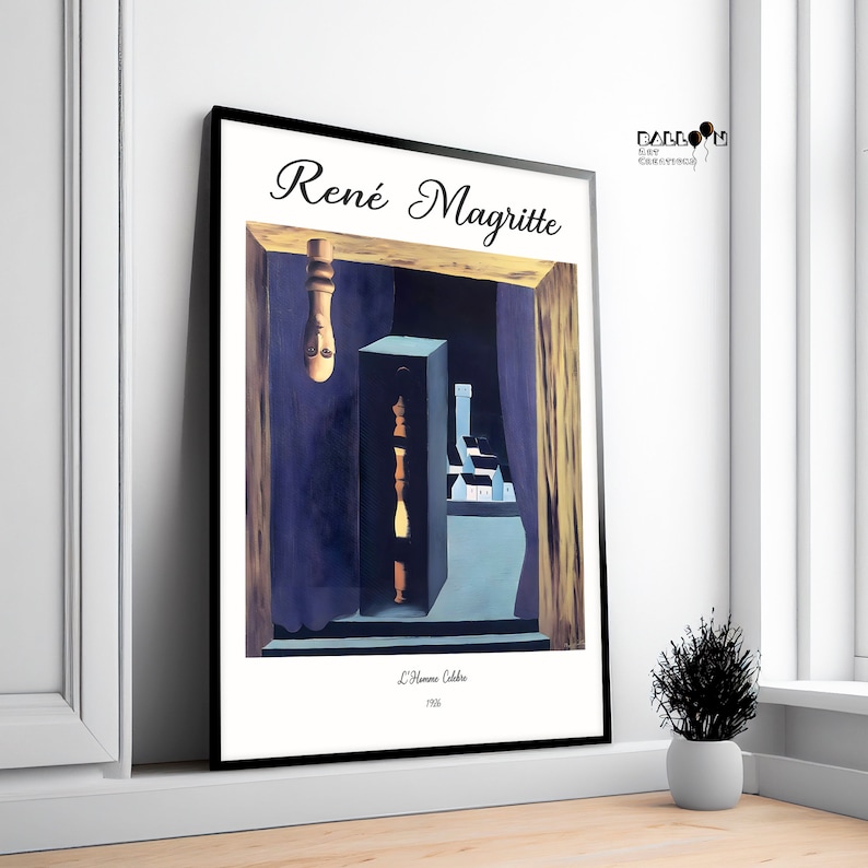 Rene Magritte, L'homme Celebre, 1926, 1943, Rene Magritte Poster ...