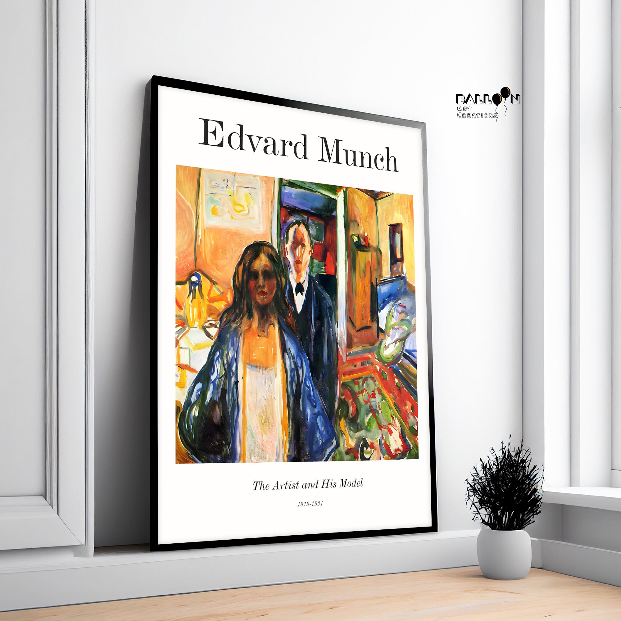 Edvard Munch, the Artist and His Model, 1919-1921, Edvard Munch Wall ...