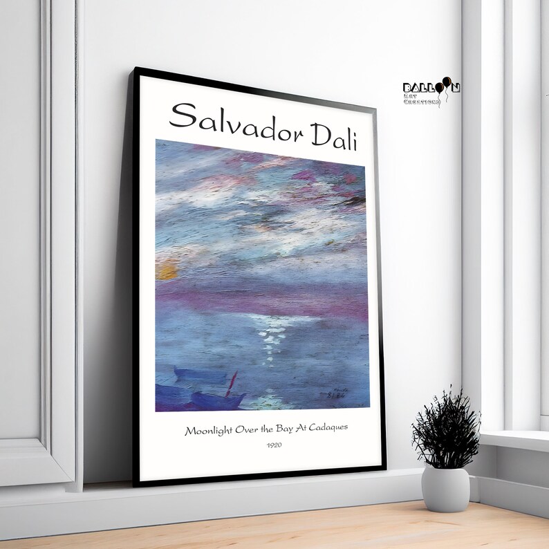 Salvador Dali, Moonlight Over the Bay at Cadaques, 1920, Salvador Dali ...